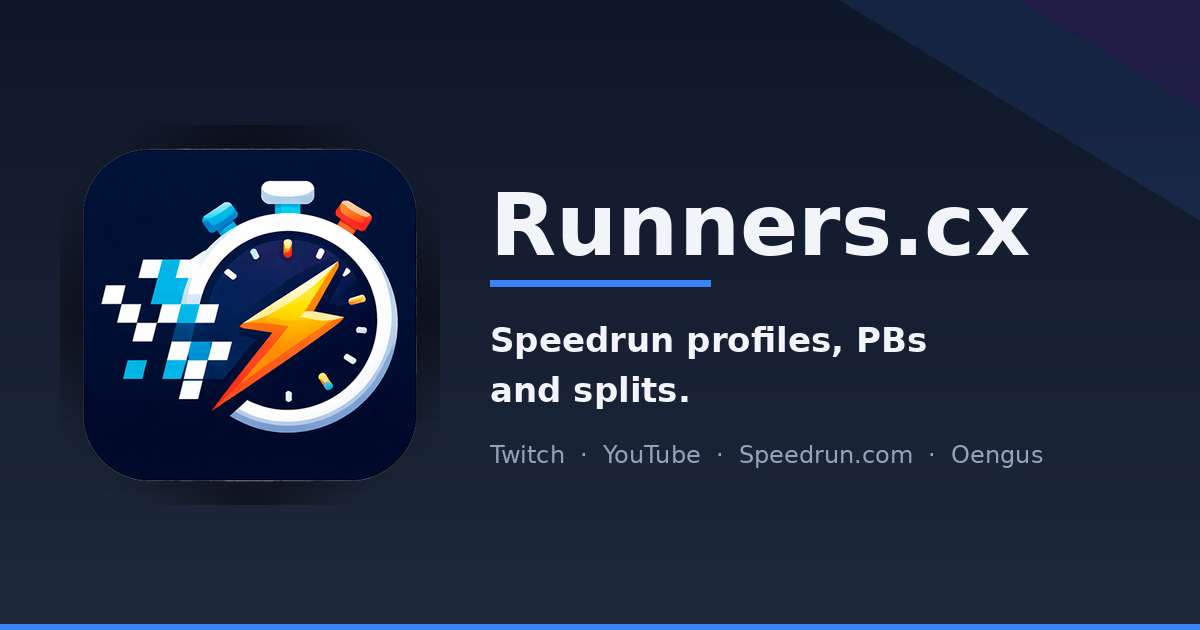 Runners.cx — Speedrun profiles, PBs, splits and runner stats